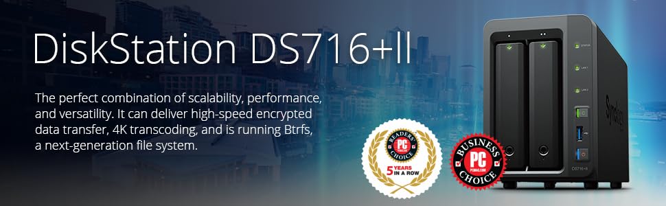 Synology DiskStation DS716+II Network Attached Storage Drive (Black) : Amazon.in: Electronics