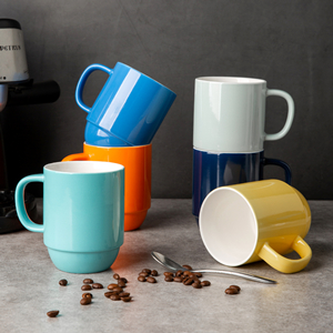 Amazon.com: GBhome Stackable Coffee Mugs Set of 6, 14 Oz Colorful ...