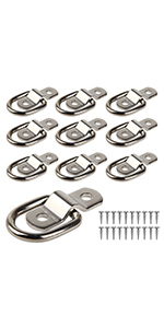 Amazon.com: JCHL D Rings Tie Down Anchors Hooks for Trailer Truck Bed Bracket Enclosed Points ...
