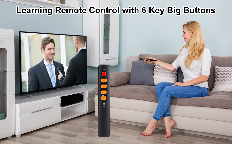 Amazon.com: Zerone Learning Remote Control with Big Buttons, 6 Keys ...