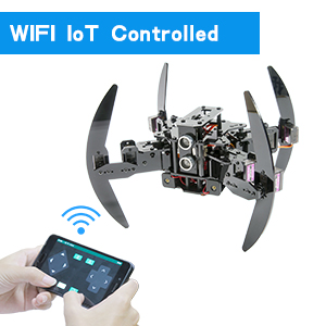 Adeept Quadruped Spider Robot Kit Compatible with Arduino, Infrared Remote Control and Python ...