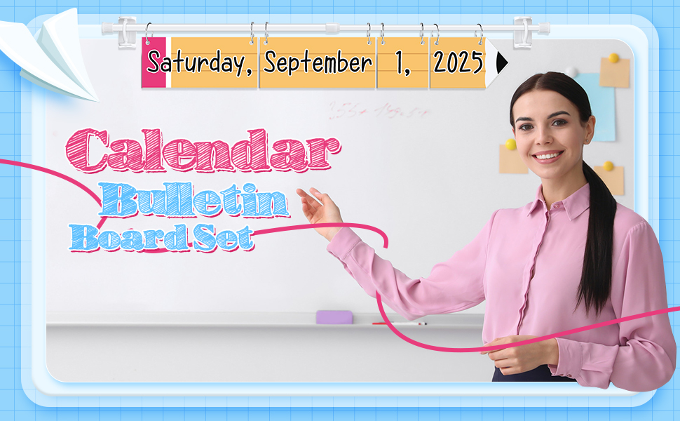 Amazon.com : Chiisong Pencil Classroom Flip Calendar Classroom Bulletin ...