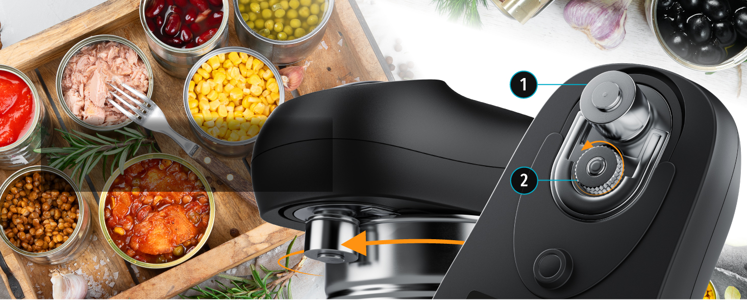 Arendo - Elektrischer Dosenöffner One Touch - mit automatischer 360 ...