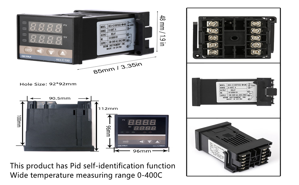 Amazon.com: REX-C100FK02-M*AN PID Digital Temperature Controller Relay ...
