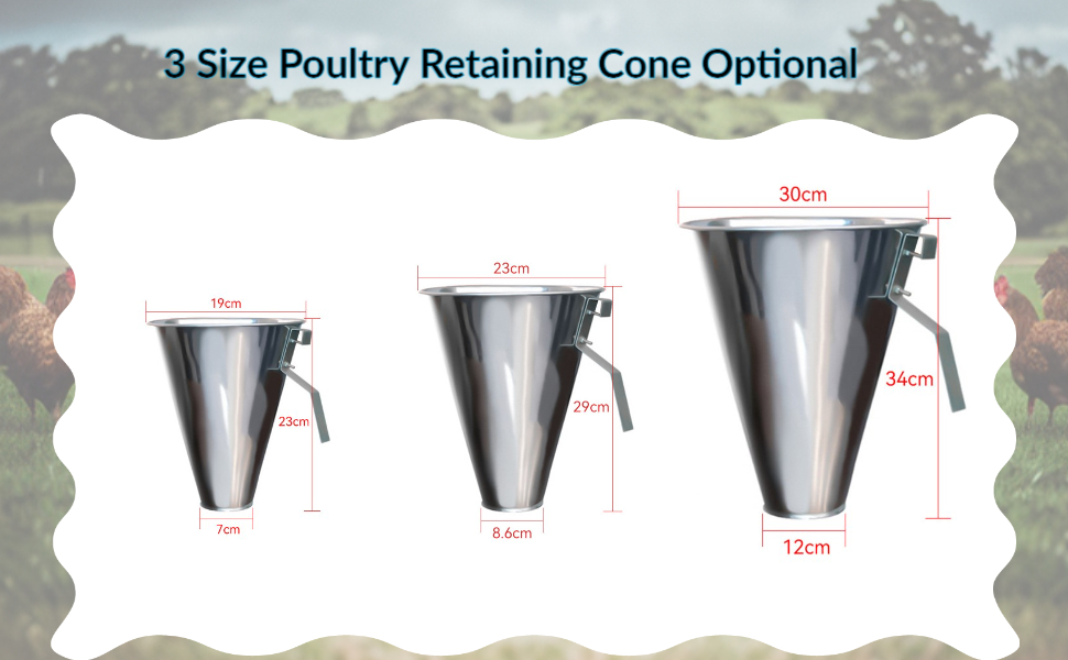 Amazon.com: AMLESO Poultry Retaining Cone Kill Chicken Cone Portable Slaughter Tool Iron Easy to ...