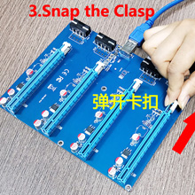 Amazon.com: PCI-E 1 to 4 PCI Express 16X Slots Riser Card Mining Modules PCI-e 1X to External 4 ...