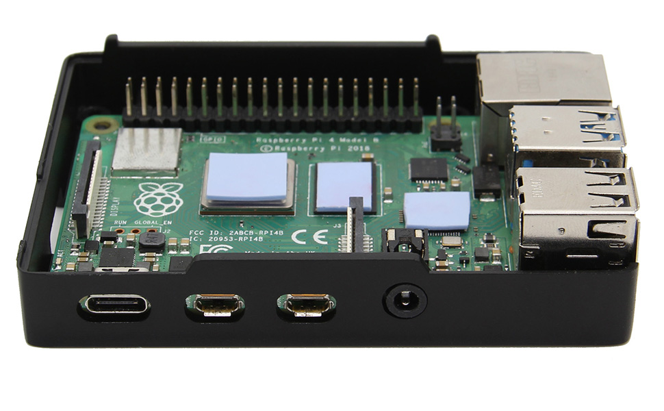 Geekworm Aluminum Case for Raspberry Pi 4, Passive Cooling Heavy Duty ...