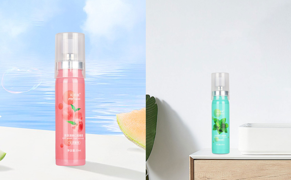 Amagogo Peach Flavor Instant Breath Freshening Spray for Adults