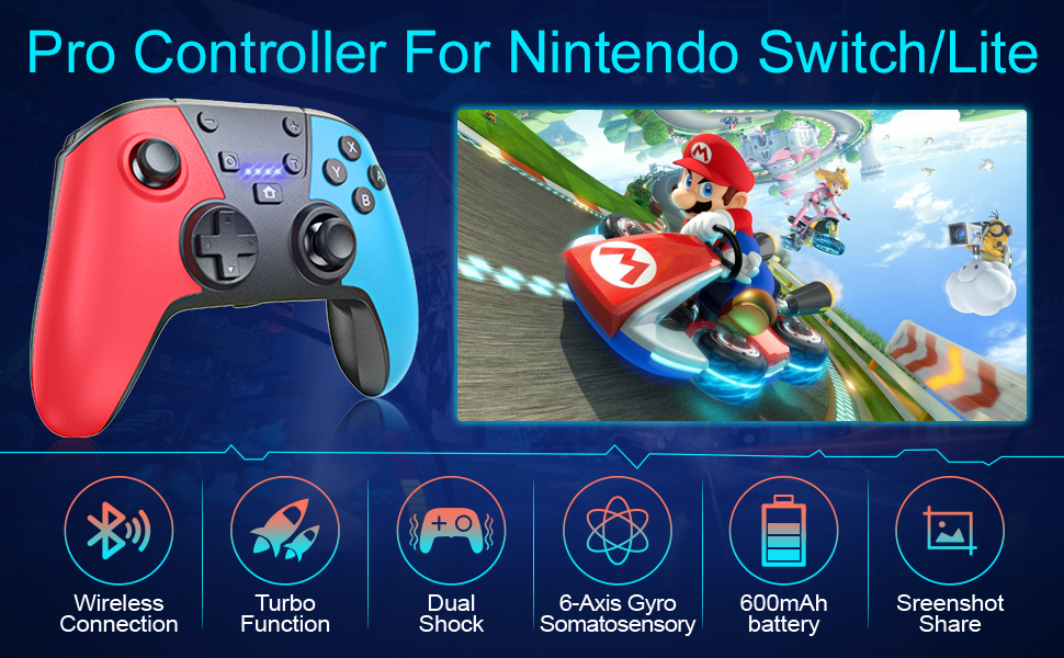 Amazon.com: JORREP for Switch Controller for Switch/Switch Lite, Switch Wireless Controller ...