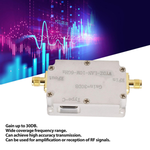 Amazon.com: Low Noise RF Wide Band Amplifier LNA 10M-6Ghz High Gain SMA Female Connector Ultra ...