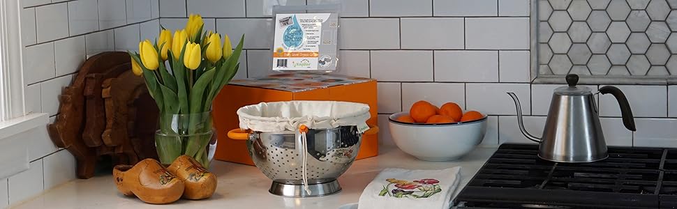 Amazon.com: Kleynhuis Greek Yogurt Strainer Set: Stainless Steel Colander & Bowl with Organic ...
