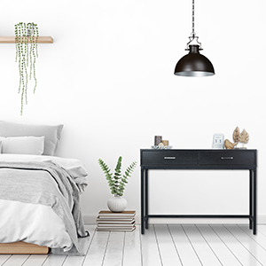 Amazon.de: Relaxdays Konsolentisch, Flurtisch mit 2 Schubladen, HBT: 81x110x42 cm, schmaler ...