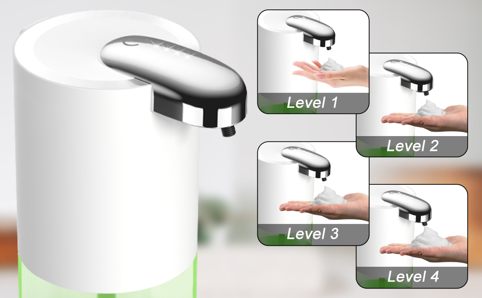 Amazon.com: Foyucool Automatic Foaming Soap Dispenser, 12.8oz/380ml Rechargeable Touchless Hand ...