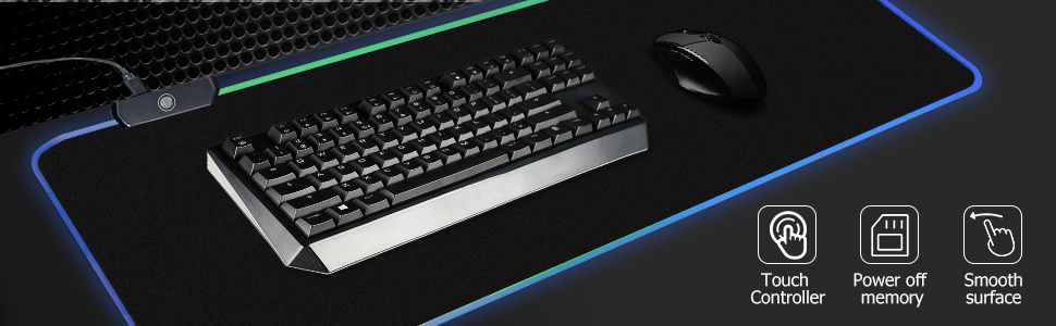 Amazon.com: Large RGB Gaming Mouse Pad Oversized Glowing Led Extended ...