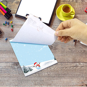 Amazon.com : Fancy Land Christmas Notepad Winter Theme Holiday Notepads ...