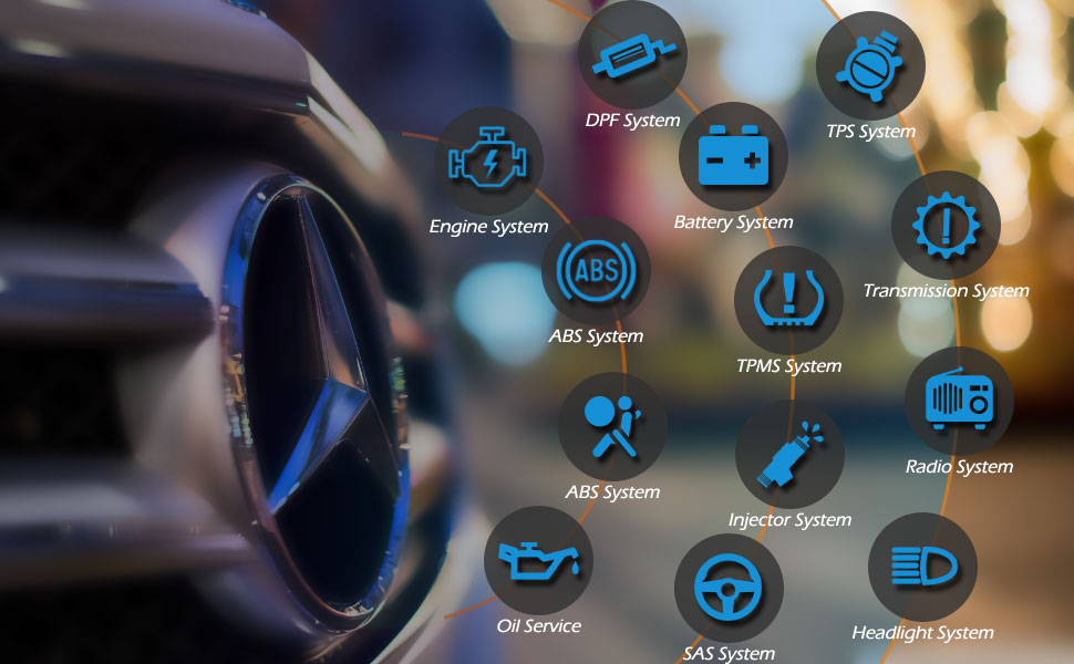 Amazon.com: Creator OBD2 Scanner for Mercedes Benz ABS SRS Transmission ...