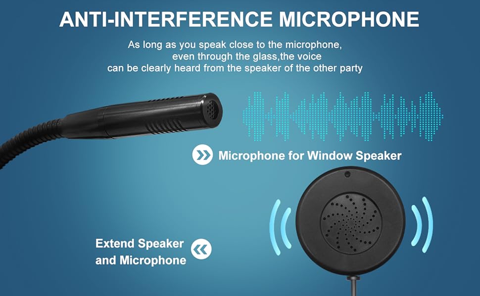 Amazon.com : CallToU Window Speaker Intercom System,Dual Way Anti-Interference ...