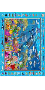 Amazon.com: Think2Master Colorful Ocean Life 100 Pieces Jigsaw Puzzle ...