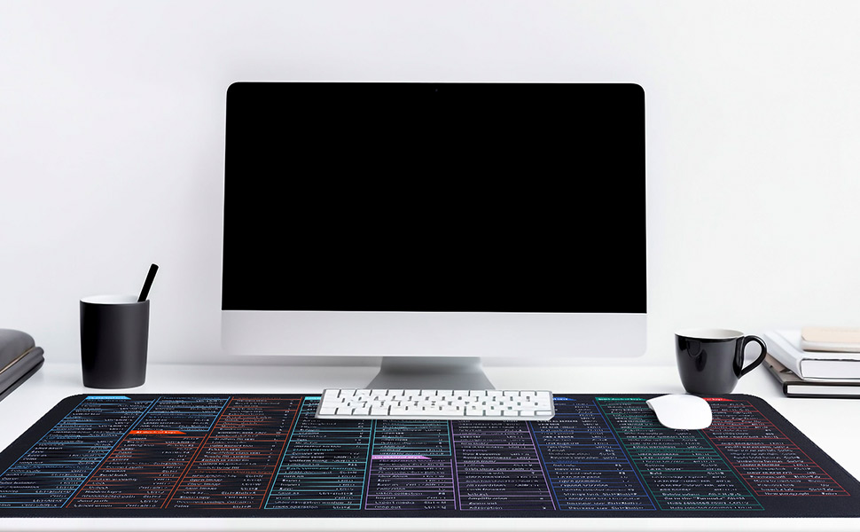 RosewineC Keyboard Shortcuts Mouse Mat,Quick Key Large Gaming Mouse Pad ...