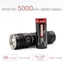 Amazon.com: WOWTAC A5 EDC Flashlight Super Bright 3650 Lumens Rechargeable LED Flashlights ...
