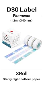 Amazon.com : Phomemo D30 Labels-15mm x 6m Continuous Label Maker Tape ...