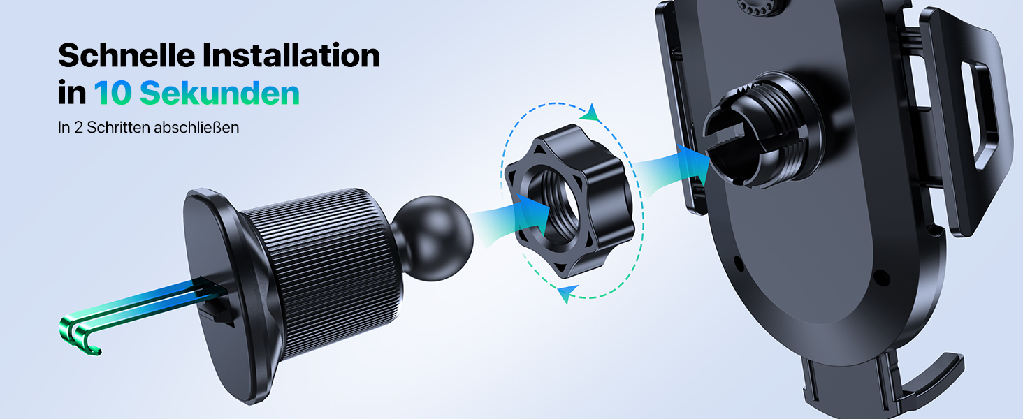 Miracase Handyhalterung Auto【2025 Neuester Doppelhaken】 Universal Handyhalter Auto Lüftung,360 ...