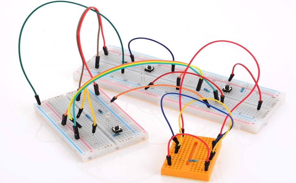 RGBZONE 130Pcs Solderless Flexible Breadboard Jumper Wires Male to Male ...