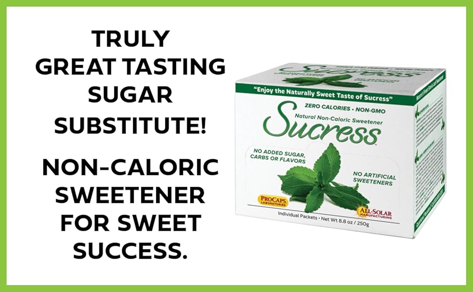 Amazon.com : Andrew Lessman Sucress Stevia Sweetener 100 Packets - Natural Non-Caloric Stevia ...