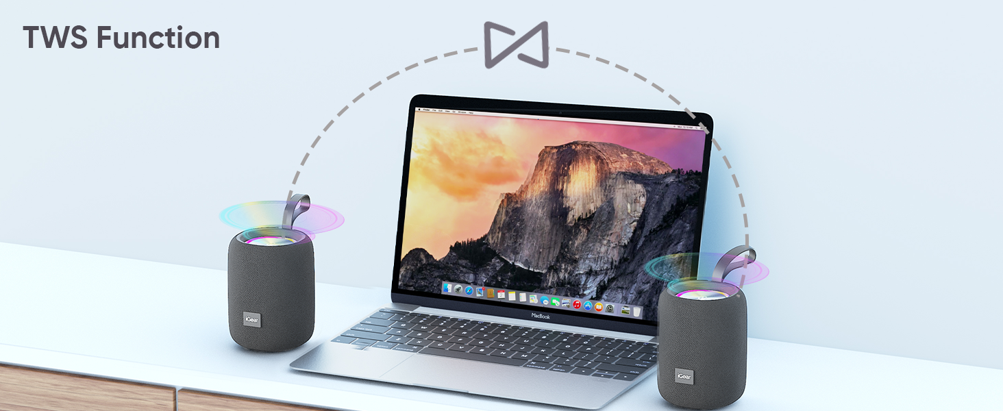 iGear Roll 10W Portable Bluetooth Speaker - Immersive 360-Degree Surround Sound, RGB Lights ...