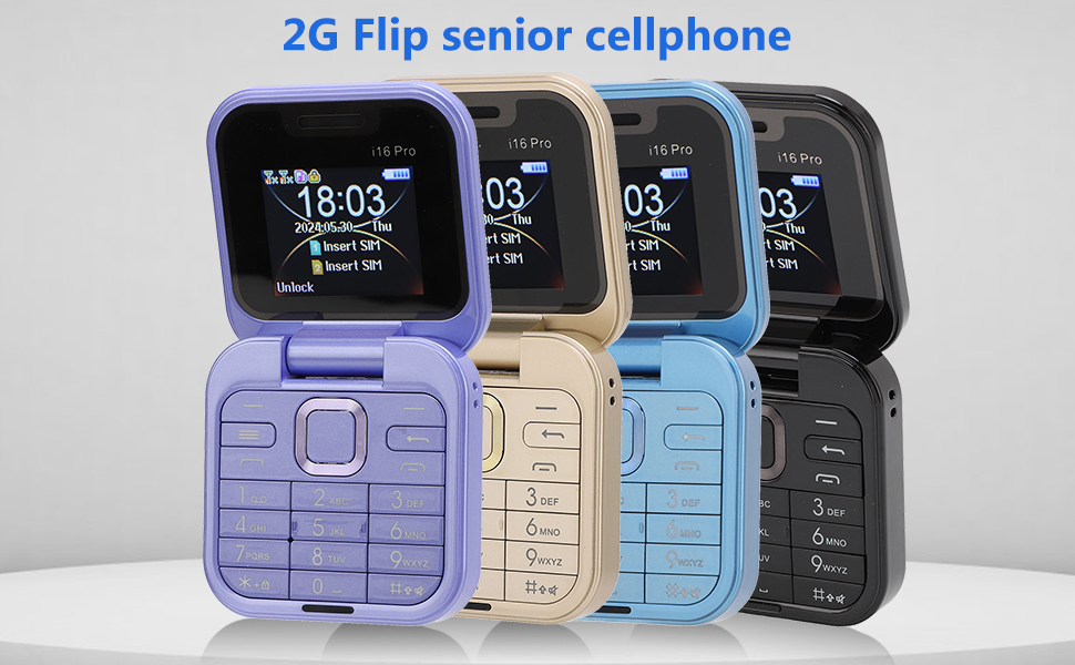 Amazon.com: 2G Unlocked Flip Phone for Seniors, Dual SIM Flip Cell Phone with Dual Screen, Large ...