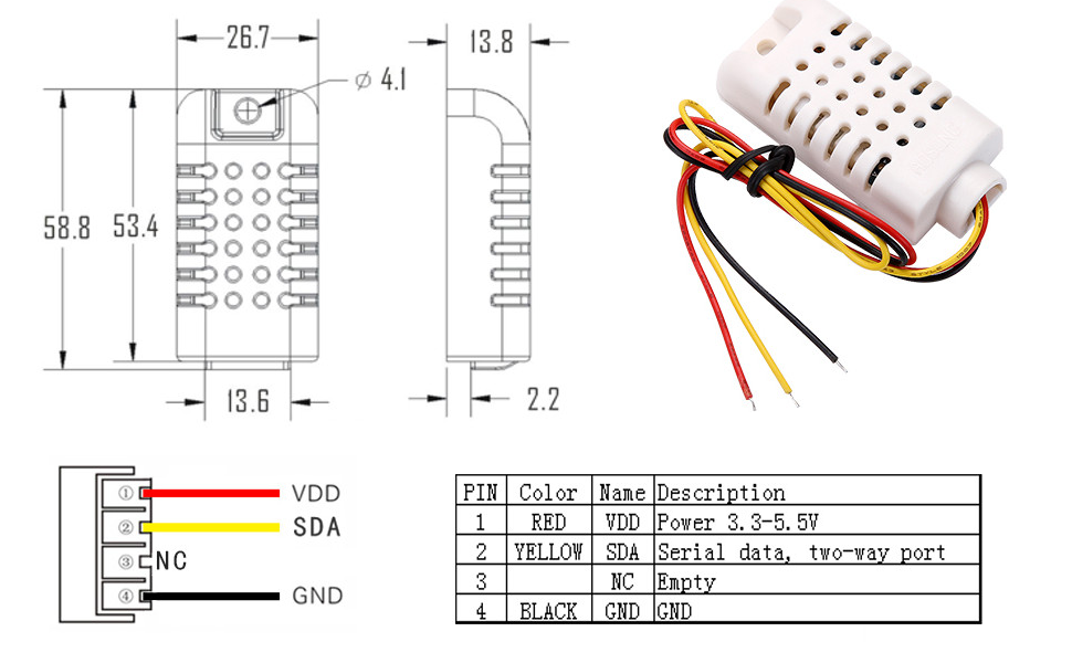 REES52 AMT1001 Resistive humidity module Humidity sensor : Amazon.in ...