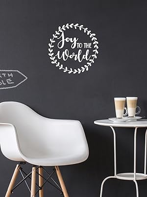 Amazon.com: Vinyl Wall Art Decal - Joy to The World - 17" x 17" - Fun ...