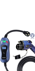 Amazon.com: MUSTART Level 2 Portable EV Charger (240 Volt, 25ft Cable, 40 Amp), Electric Vehicle ...