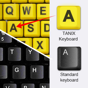 Amazon.com: XDL-POWER Large Print Computer Keyboard,Wired USB Keyboard ...