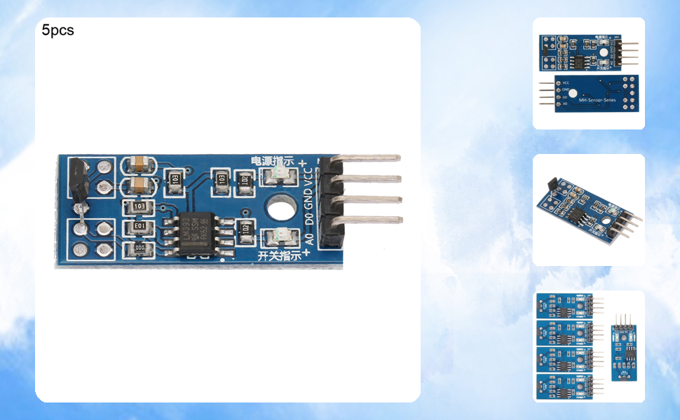5Pcs Effect Sensor Switch 3144E Hall Effect Sensor Module 3.3v Speed ...