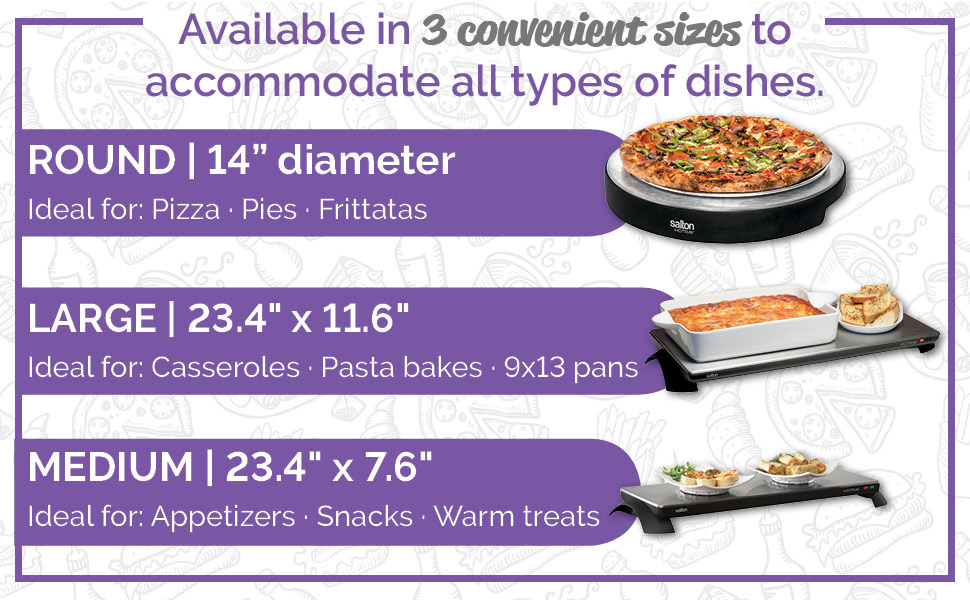 Amazon.com: Round Warming Tray by Salton | Cordless Electric Hot Plate | Cooking, Serving ...