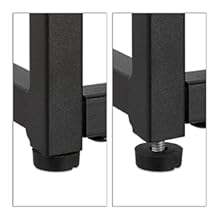 Relaxdays Konsolentisch, 2 Ablagen, schmaler Eingangstisch, Flur & Wohnzimmer, Metall, Glas, HBT ...