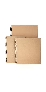 Artway Enviro Spiral Bound Black Card A3 Sketchbook. 30 Pages/60 Sides of Heavyweight Recycled ...