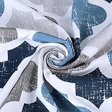 Amazon.com: CAROMIO Geometric Quatrefoil Patterned Modern Poly-Cotton Stall Fabric Shower ...