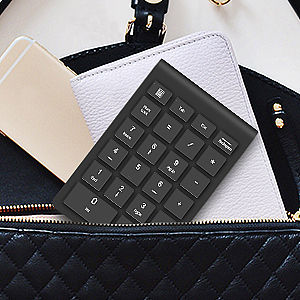 Wireless Number Pads, Numeric Keypad Numpad 22 Keys Portable 2.4 GHz Financial Accounting Number ...