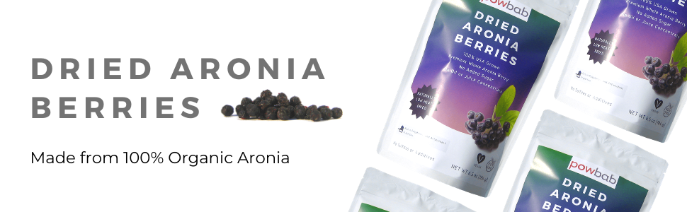 Amazon.com: powbab Dried Aronia Berries from 100% USA Grown Organic Aronia Chokeberry. No Added ...