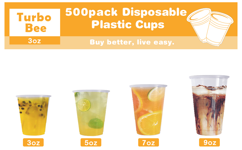 Amazon.com: 500 Pack 3 OZ Clear Plastic Cups，Disposable Mouthwash Cups,3 Ounce Cups-Party Cups ...