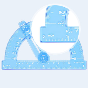 Amazon.com : Student Geometry Math Set, Drawing Compass and 6 Inch Blue Swing Arm Protractors ...