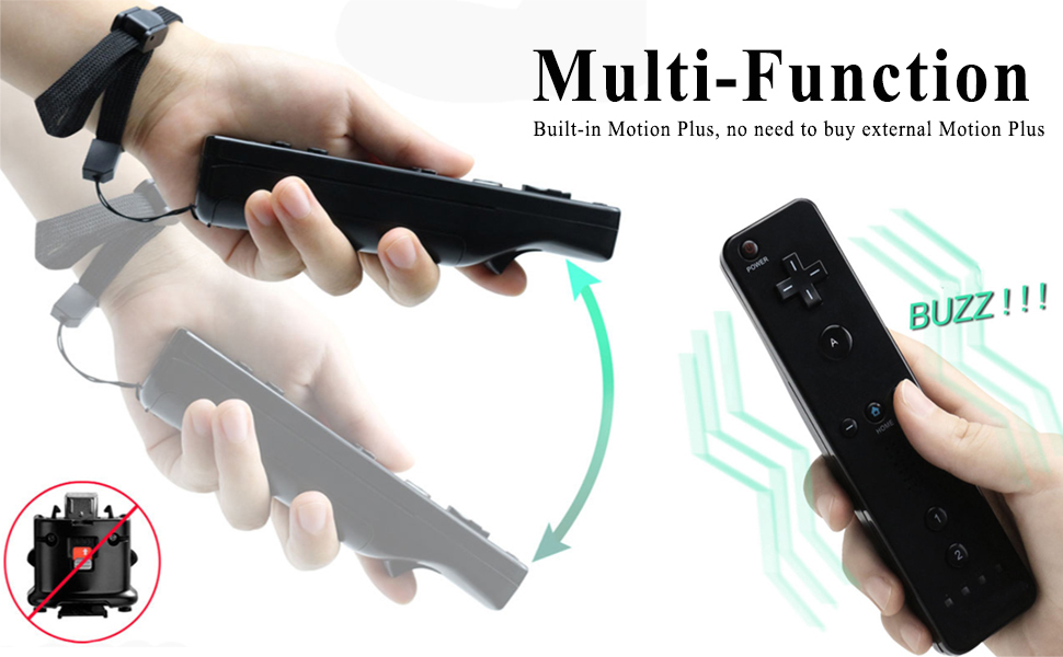 TechKen 2 In 1 Telecomando Motion Plus Remote Game Controller e Nunchuk ...