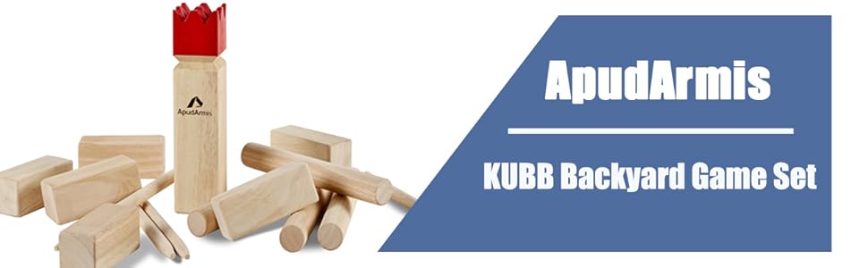 ApudArmis Kubb Yard Game Set, Viking Chess Outdoor Clash Toss Yard Game with Carrying Case ...