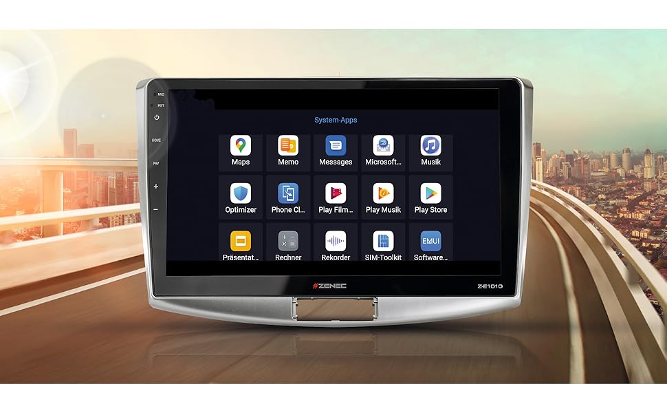 ZENEC E>GO CORE Set bestehend aus Z-F2012 + Z-E1010, Multimediasystem für VW Passat B7 3C ...