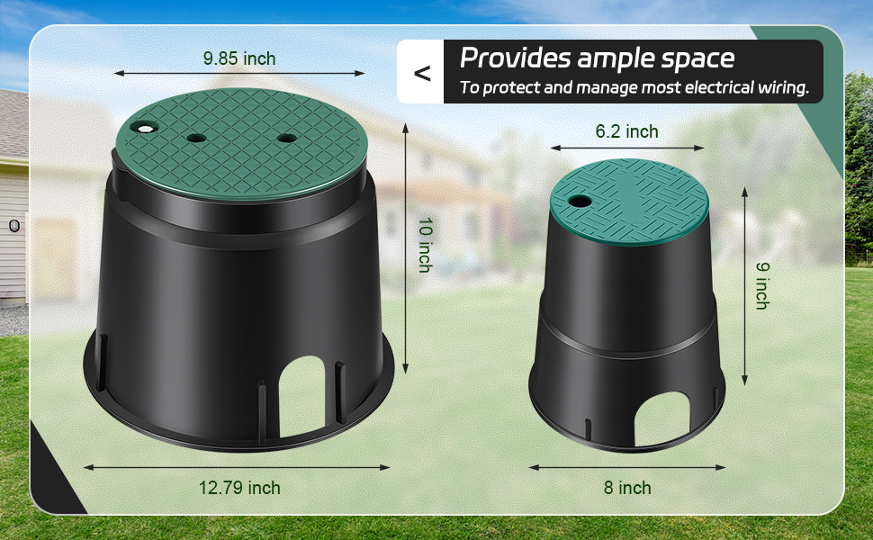 Tandefio 3 Pcs 910 Electrical Splice Box 10 Inch Diameter Underground Electrical Junction Box ...