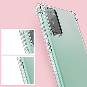 Amazon.com: Osophter for Galaxy S20 FE 5G Case Clear Transparent Reinforced Corners TPU Shock ...