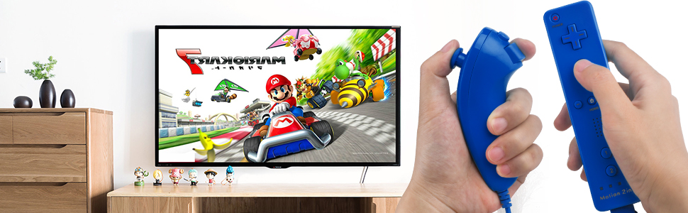 Amazon.com: Motion Plus Wii Controllers 2Packs with Nunchucks, Wii ...