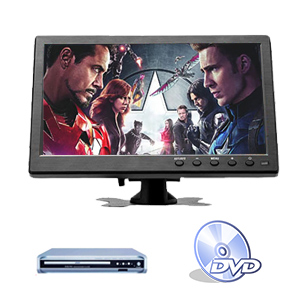 CAMECHO 10.1 Pouces HD CCTV Mini Moniteur, LCD Couleur 1024x600 VGA HDMI BNC AVI Entrée PC DVR ...